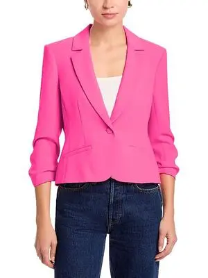 Cinq À Sept Le Petit Khloe Cropped Blazer - Electric Pink