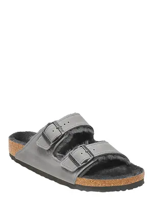 BIRKENSTOCK Arizona Shearling Birkenstock Sandals Iron