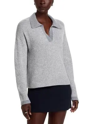 Bloomingdale'S C By Bloomingdale's Cashmere Polo Neck Pullover Light Gray