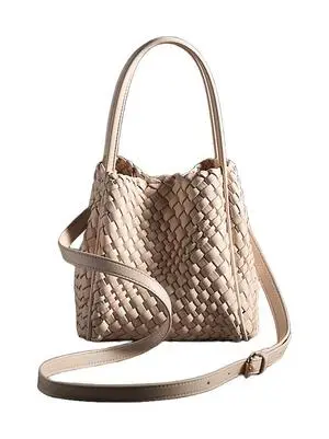 Anthropologie By Anthropologie Hollace Woven Mini Tote Multicolor