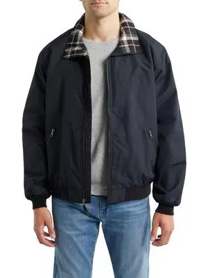 L.l.bean Flannel-Lined Water-Resistant Warm-Up Jacket Midnight Black