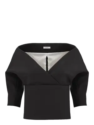 FERRAGAMO Short-sleeve Knitted Top - Black