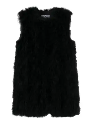 YVES SALOMON Feather Vest - Black