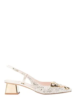 SOPHIA WEBSTER Butterfly 50mm Slingback Pumps - Gold