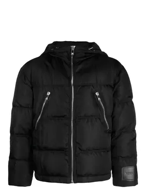 Versace Zip-detail Puffer Jacket - Black