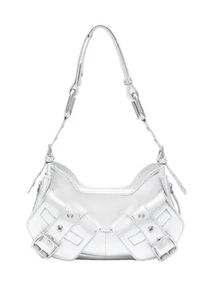 BIASIA Y2k Leather Shoulder Bag - Silver