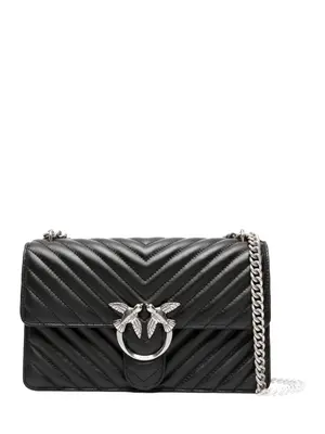 Pinko Love Bird Quilted Shoulder Bag - Black