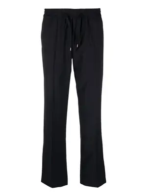 Sandro Elasticated Straight-leg Trousers - Blue