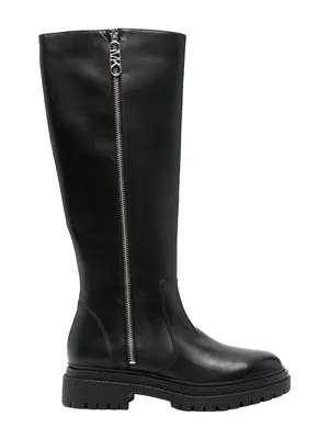 Michael Kors Regan Leather Knee-high Boots - Black