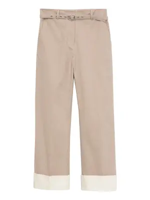 3.1 Phillip Lim Cotton Flared Trousers - Neutrals