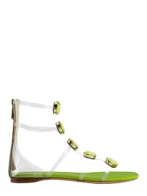 Giambattista Valli Diamond Clash Flat Sandals - Green