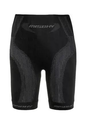 MISBHV Logo Intarsia-knit Cycling Shorts - Black