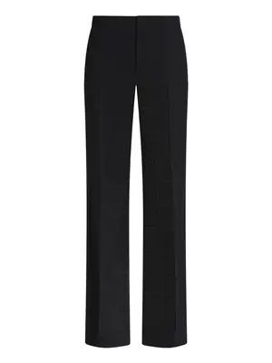 Etro Virgin Wool Straight-leg Trousers - Black