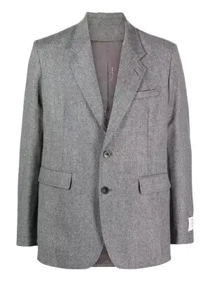 ÉTUDES STUDIO Plane Flannel Single-breasted Blazer - Grey