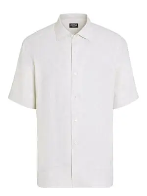 ZEGNA Short-sleeve Linen Shirt