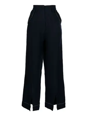 LOVEBIRDS LOVEBIRDS Wide-Leg Cropped Trousers