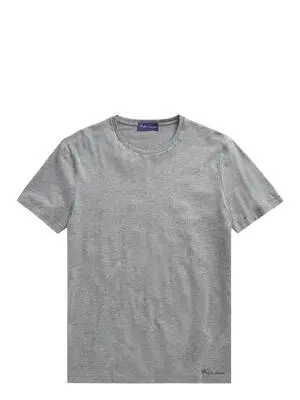 Ralph Lauren Purple Label Logo-embroidered Cotton T-shirt - Grey