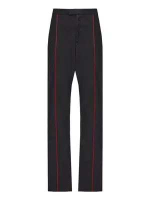 FERRAGAMO Contrasting-trim Cotton Track Pants - Black