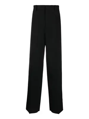 JIL SANDER High-waisted Wide-leg Trousers - Black