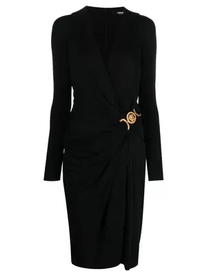 Versace Medusa '95 Midi Wrap Dress - Black