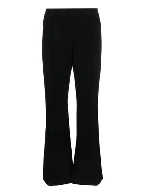 Tory Burch Striped Flared Trousers - Black