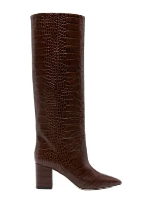 paris texas-Paris Texas Anja 70mm Crocodile-Effect Boots