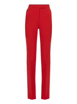 FERRAGAMO Straight-leg Wool Trousers - Red