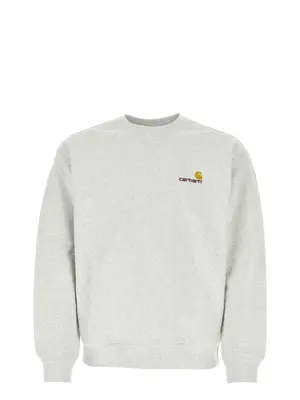 Carhartt Work In Progress American Script Logo-embroidered Sweatshirt - Grey