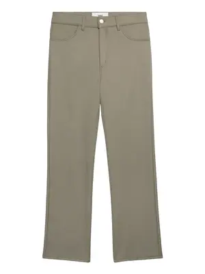 Ami Wool Straight-leg Trousers - Grey