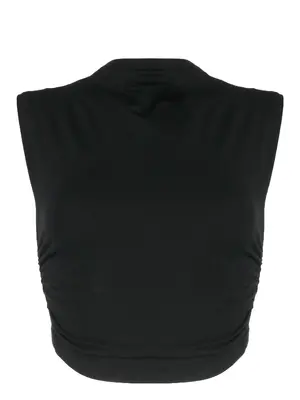 REFORMATION Lindy Stretch-cotton Top - Black