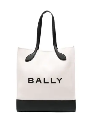 Bally Logo Print Tote Bag - Neutrals