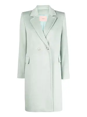 TWINSET Double-breasted Midi Coat - Green