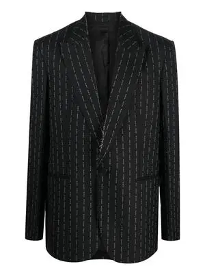 1017 Alyx 9sm Embroidered Wool-cashmere Blazer - Black