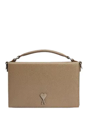 Ami Lunch Box Leather Bag - Neutrals