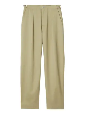 Burberry Straight-leg Cotton Trousers - Neutrals