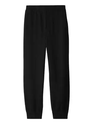 Burberry Tapered Wool Track Pants - Black
