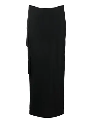 AYA MUSE Stok Cargo-pocket Maxi Skirt - Black