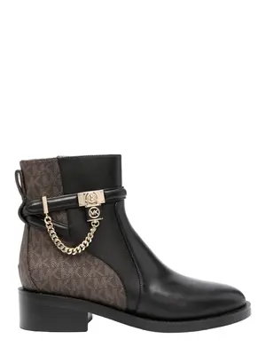 Michael Kors Hamilton 60mm Leather Ankle Boots - Black