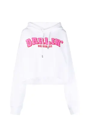 Dsquared2 Darlin' Logo-print Cotton Hoodie - White