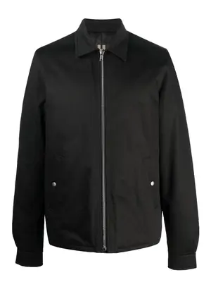 Rick Owens Pointed-collar Zip-up Windbreaker - Black