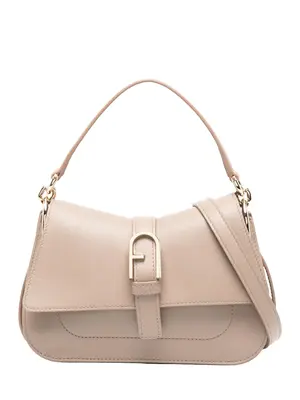 Furla Flow Leather Shoulder Bag - Neutrals