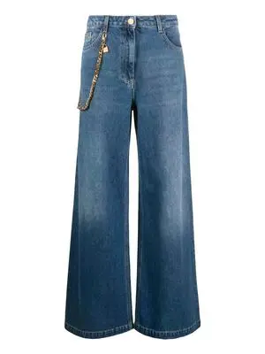 Elisabetta Franchi Low-rise Wide-leg Jeans - Blue