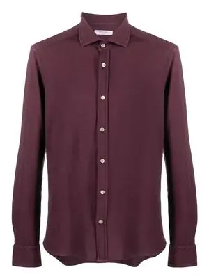 Boglioli Long-sleeve Cotton Shirt - Red