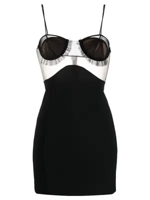 NENSI DOJAKA Panelled Bustier Mini Dress - Black