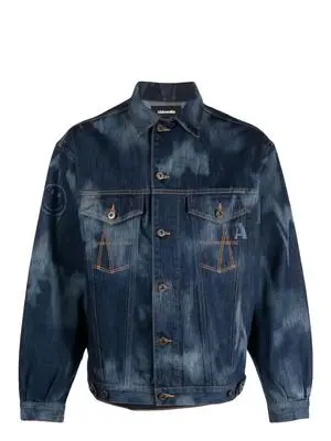Ahluwalia Signature Tie-dye Denim Jacket - Blue