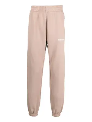 REPRESENT Logo-print Cotton Track Pants - Brown
