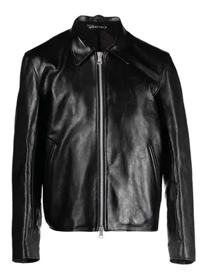 Our Legacy Mini Leather Zipped Jacket - Black