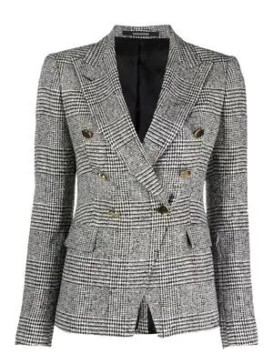 TAGLIATORE Check-Print Double-Breasted Blazer