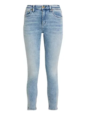 Rag & Bone Cate Cropped Mid-rise Skinny Jeans - Light Denim