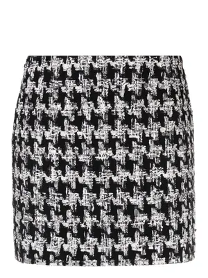 FAITH CONNEXION Faith Connexion Houndstooth Knitted Miniskirt